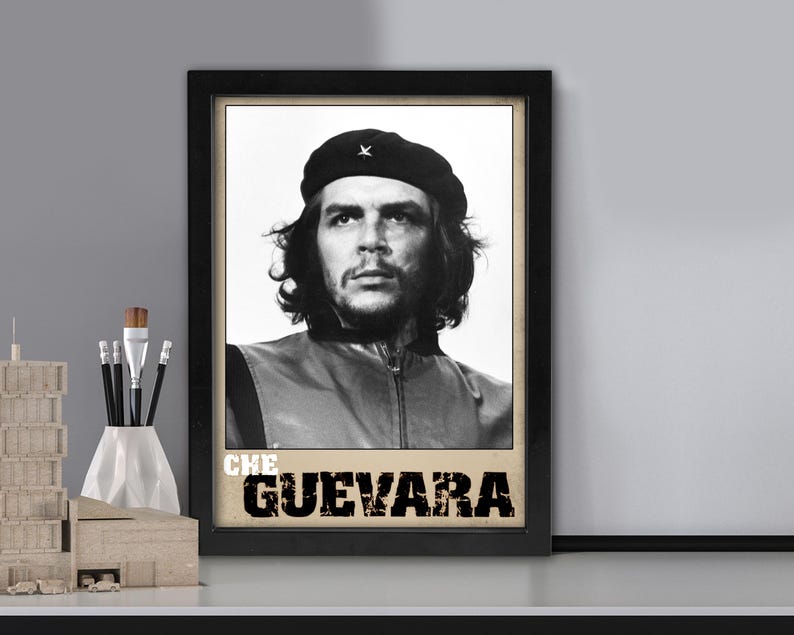 Che Guevara Iconic Portrait Framed Canvas Print: Unique Wall Art Decor ...
