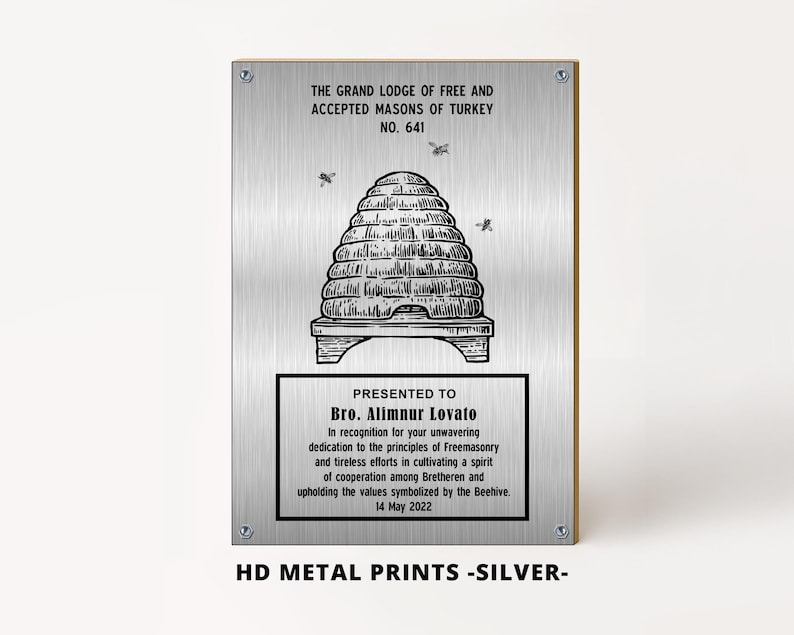 Custom Masonic Award Plaque, Personalized Freemason Gift - Etsy