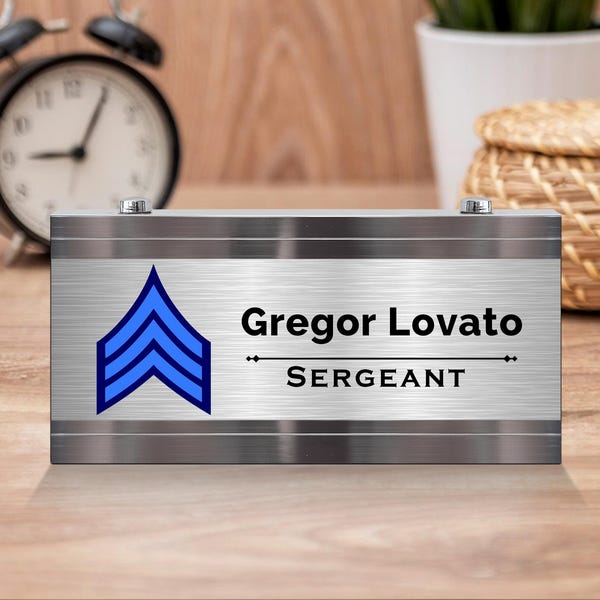 Police Sergeant Name Plate - Etsy