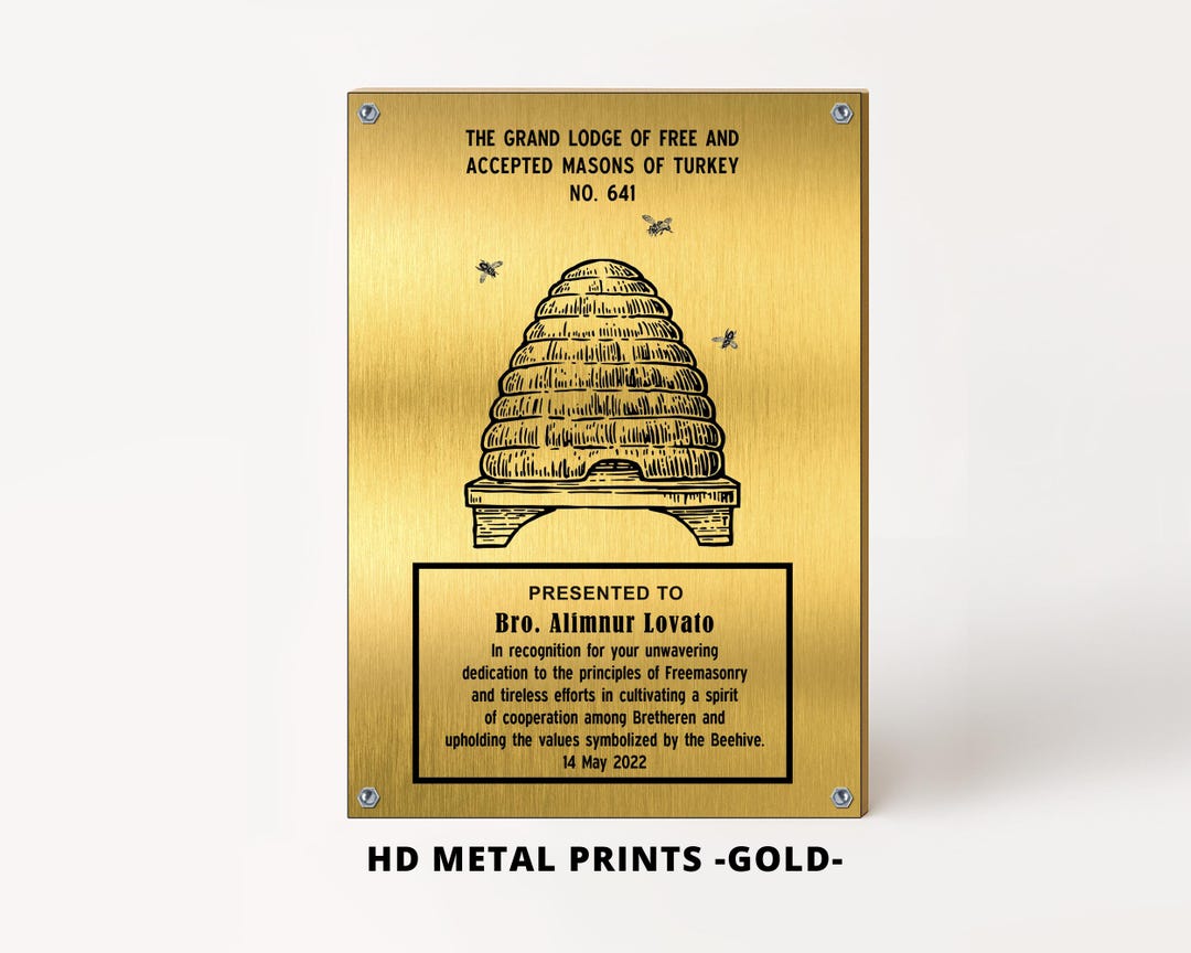 Custom Masonic Award Plaque, Personalized Freemason Gift - Etsy