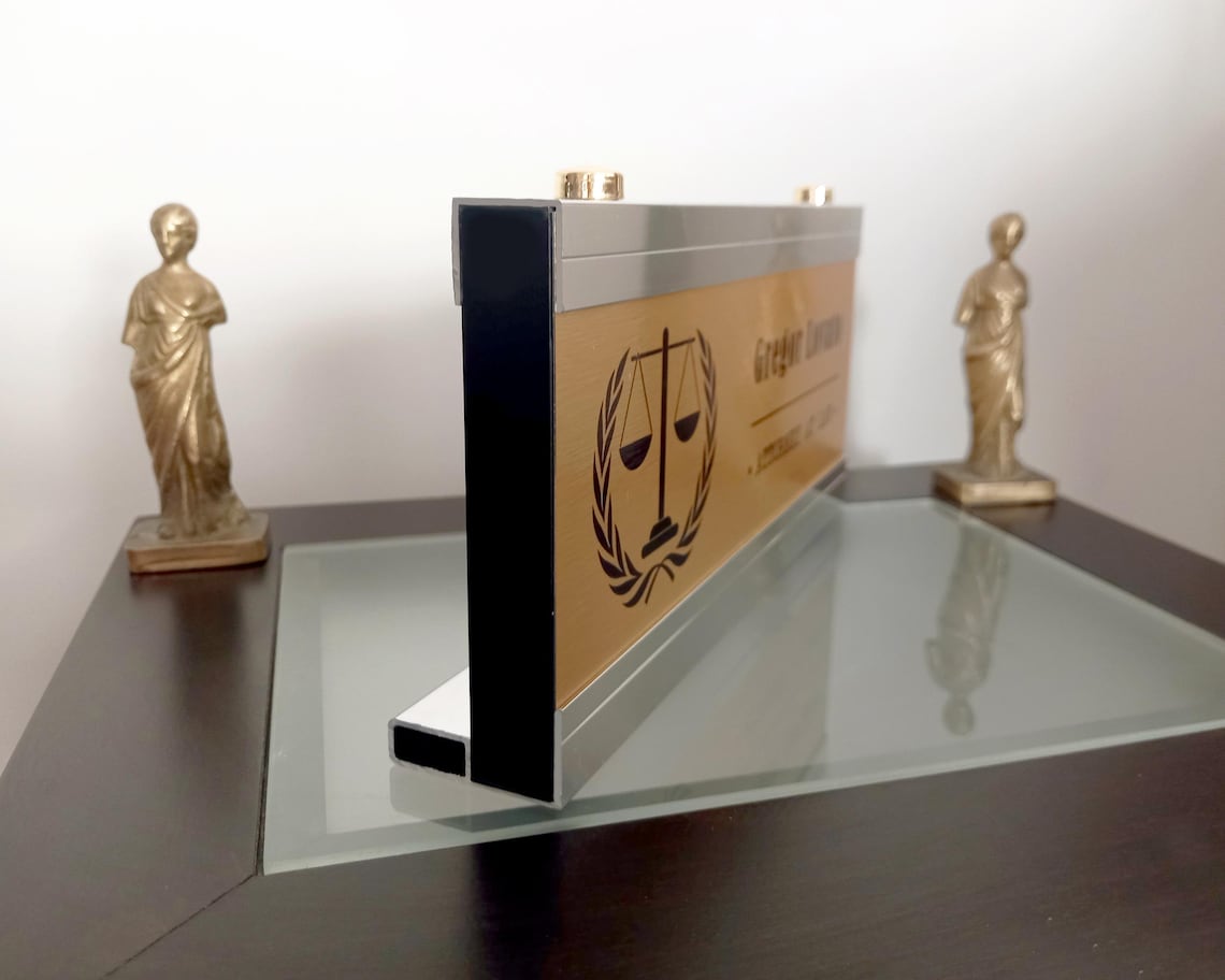 Personalized Name Plate for Desk USA Flag Patriotic Desk Metal Name ...