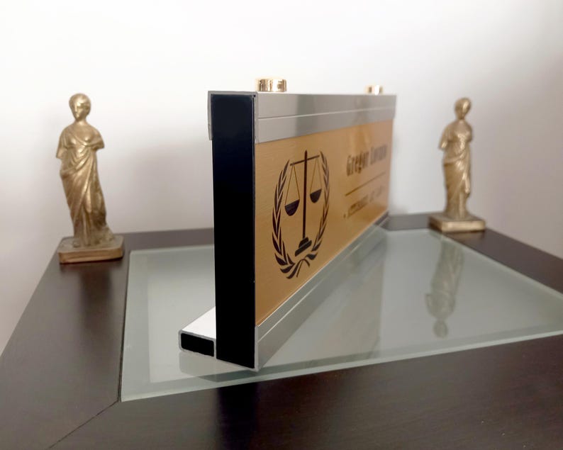 Personalized Name Plate for Desk USA Flag Patriotic Desk Metal Name ...