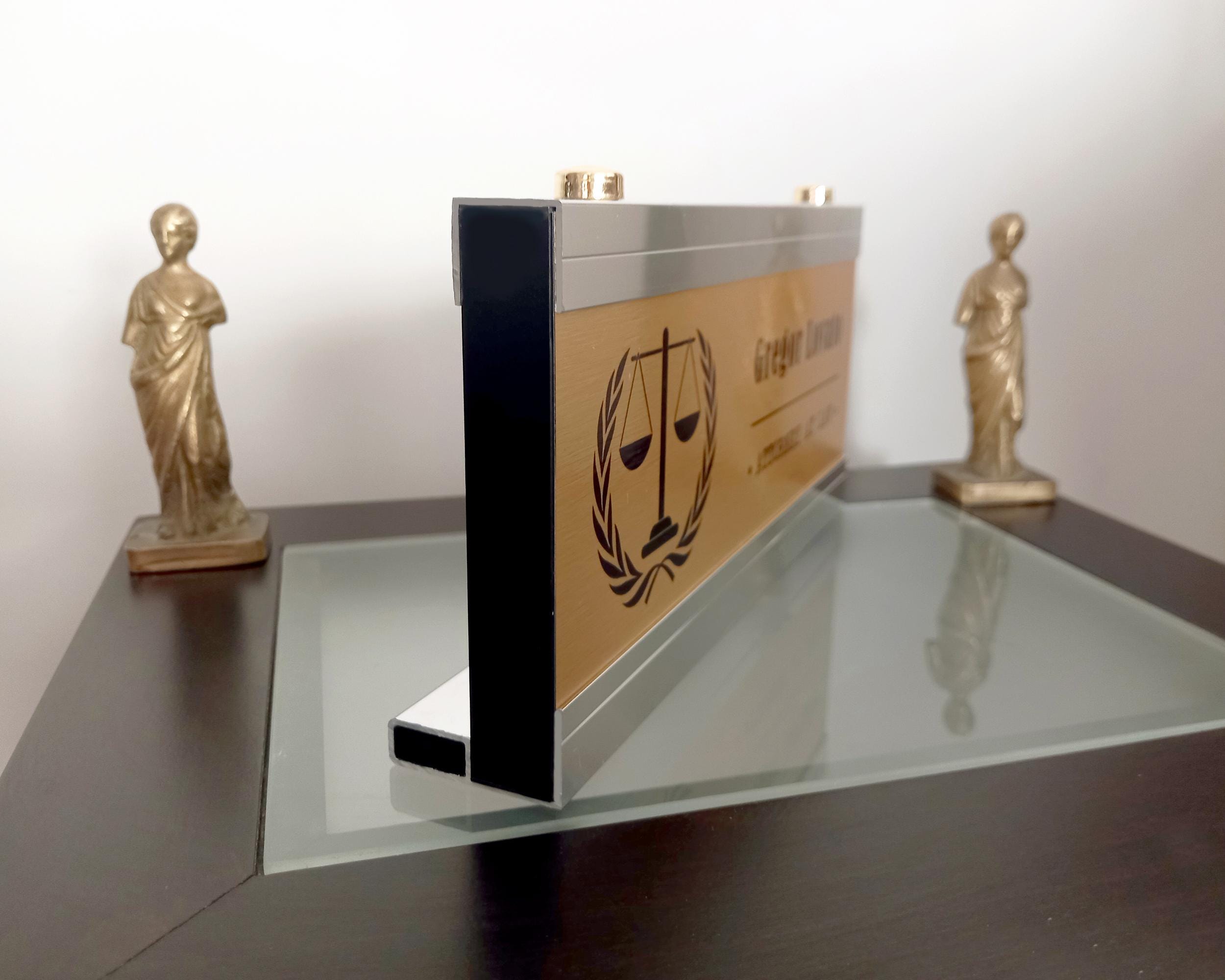 Personalized Name Plate for Desk USA Flag Patriotic Desk Metal Name ...