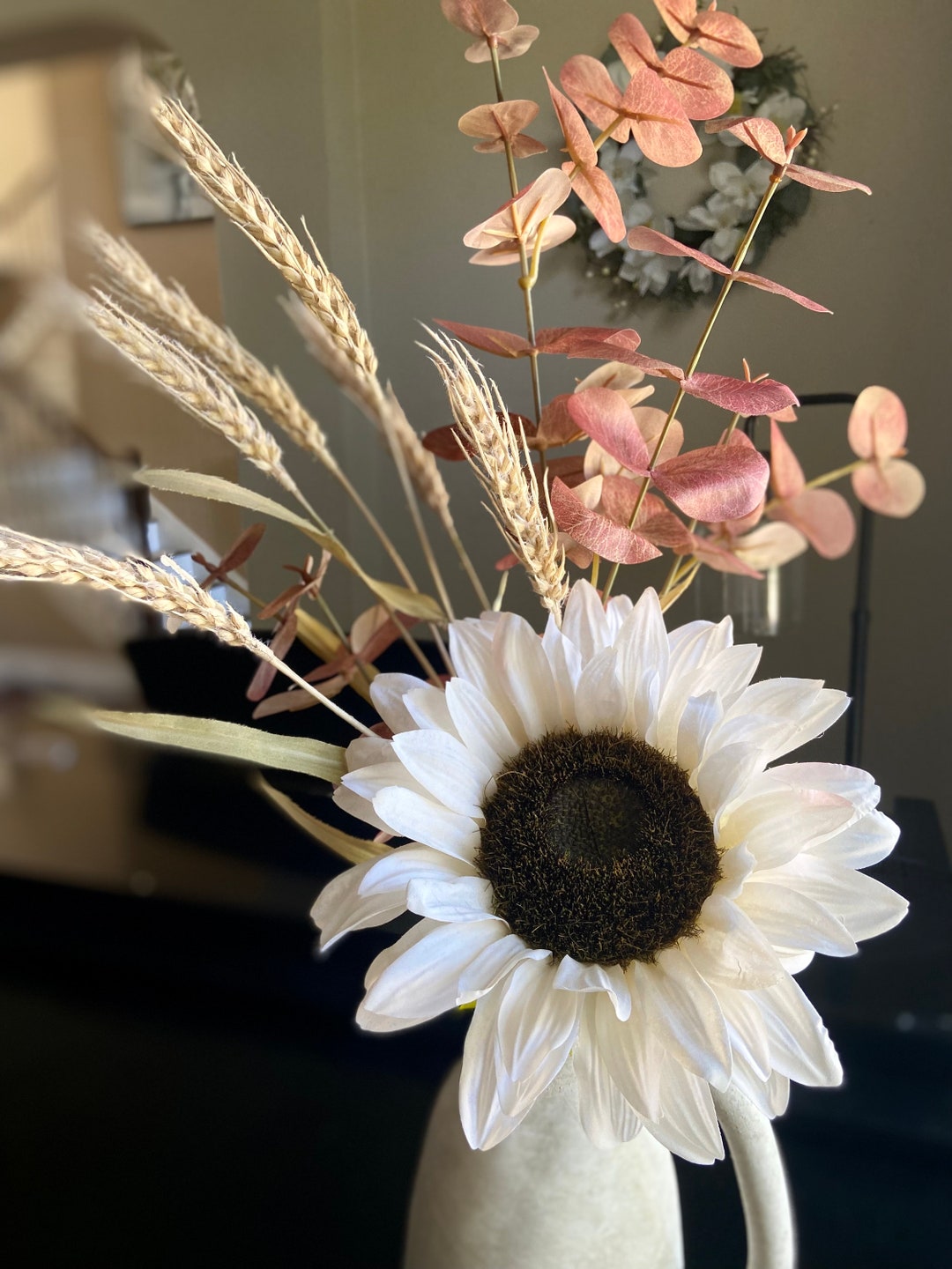 August Aura - Fall Flower Arrangement Autumn Centerpiece Sunflower ...