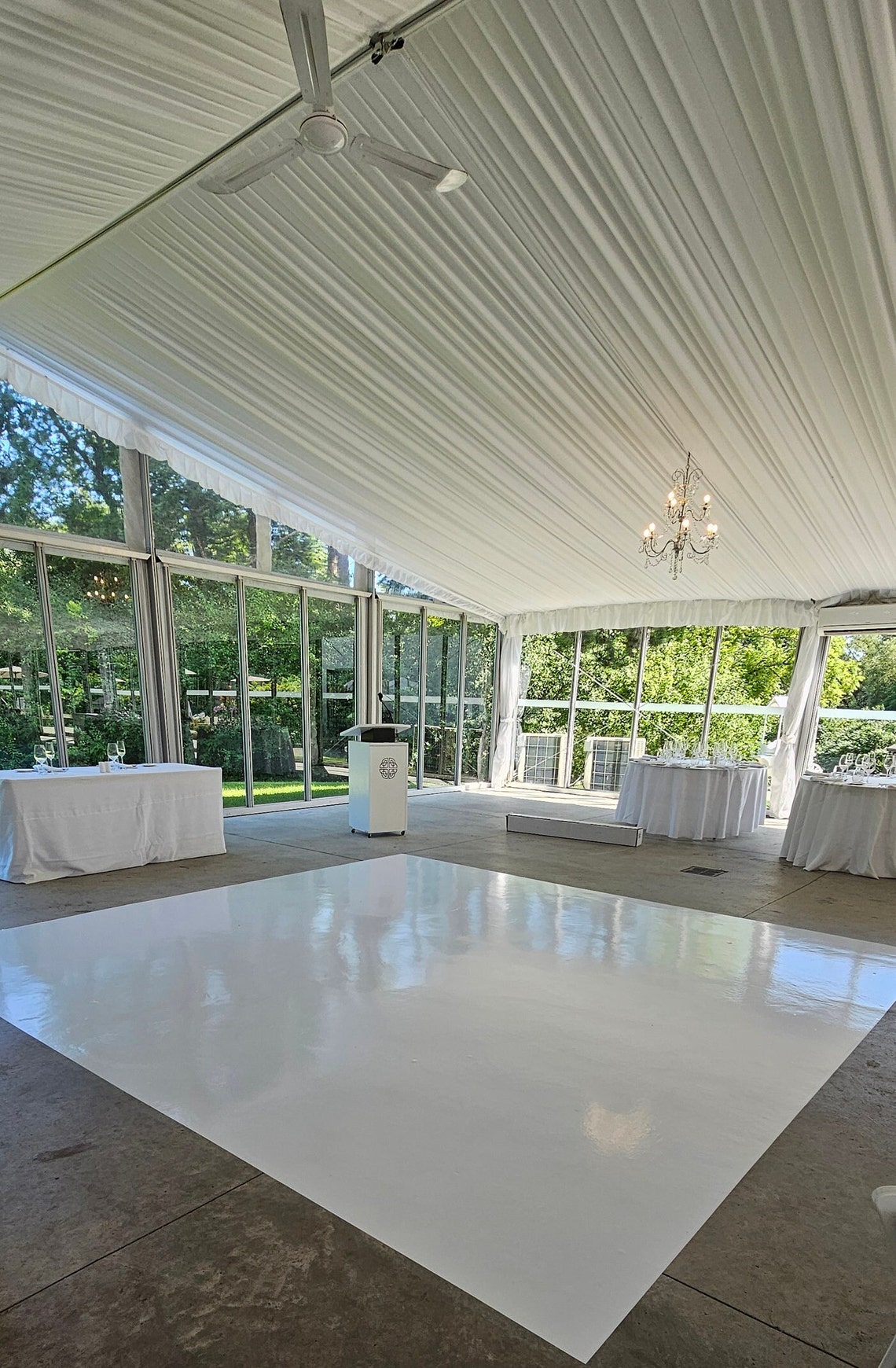 Removable White Vinyl Floor Wrap – Custom Length for Wedding & Event ...