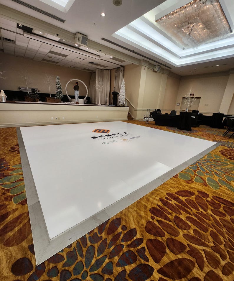 Removable White Vinyl Floor Wrap – Custom Length for Wedding & Event ...