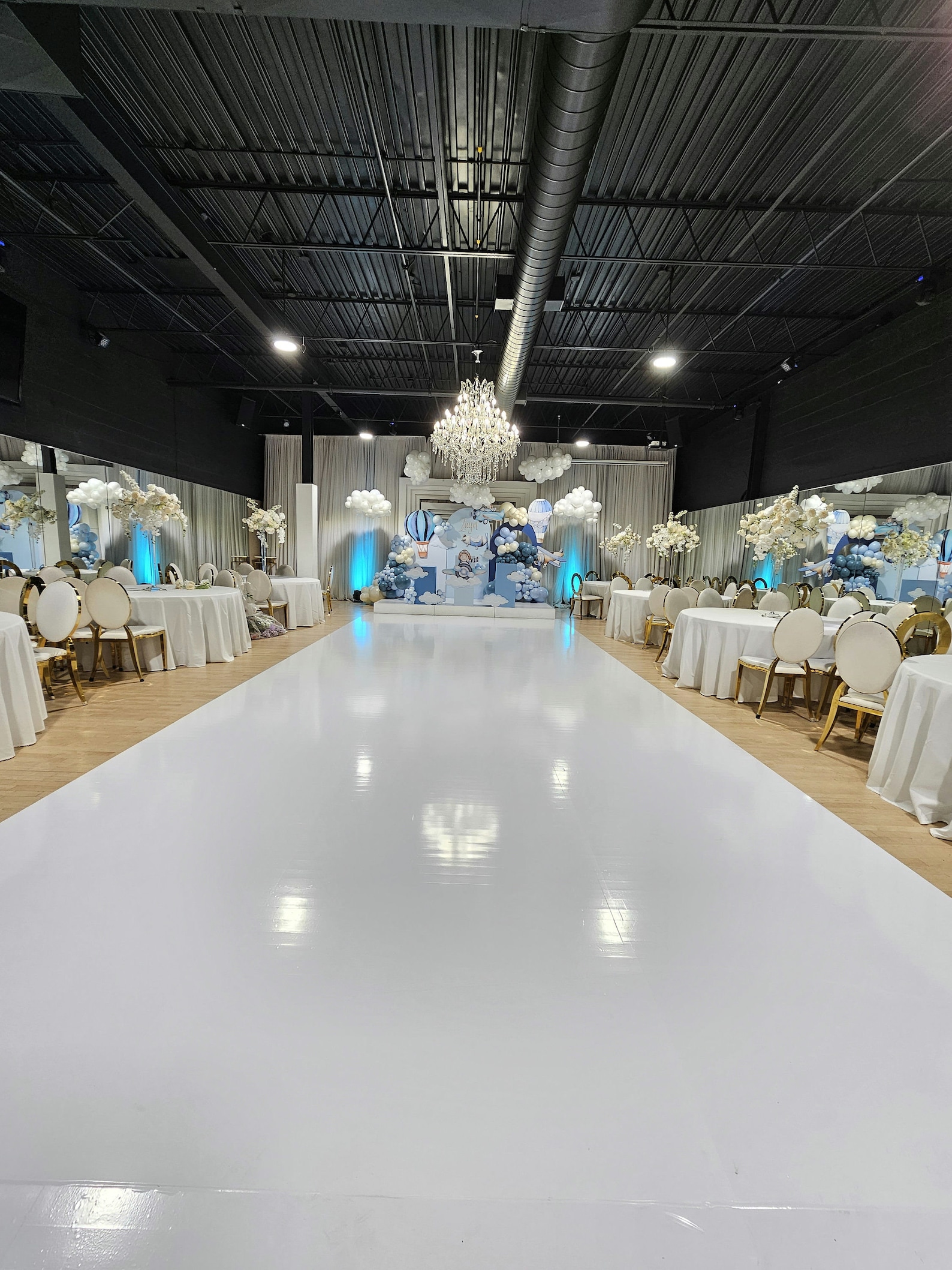 Removable White Vinyl Floor Wrap – Custom Length for Wedding & Event ...