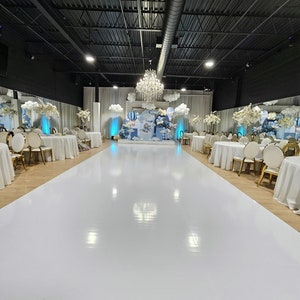 Event Floor Vinyl Wrap – White Aisle Runner & Dance Floor Custom Cut to ...
