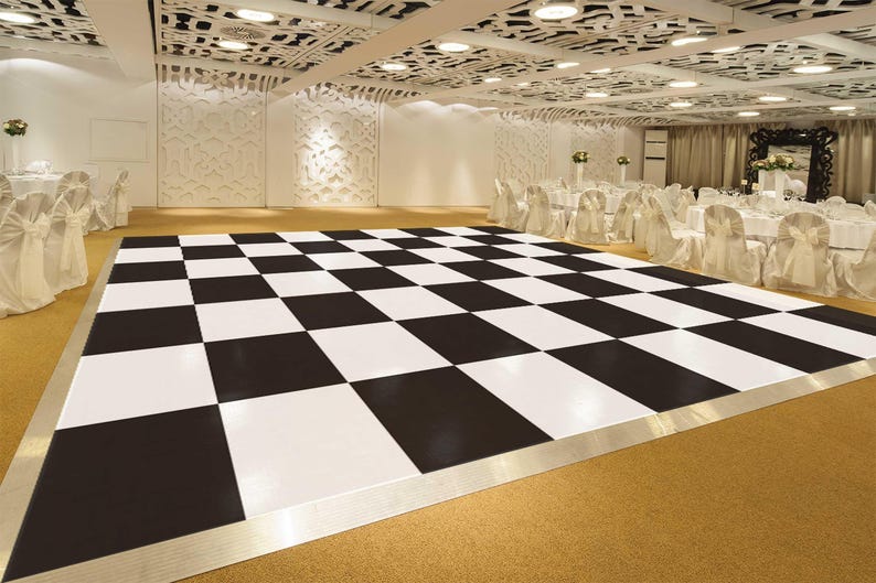 Custom Checkered Dance Floor Wrap | Removable Event Flooring for ...