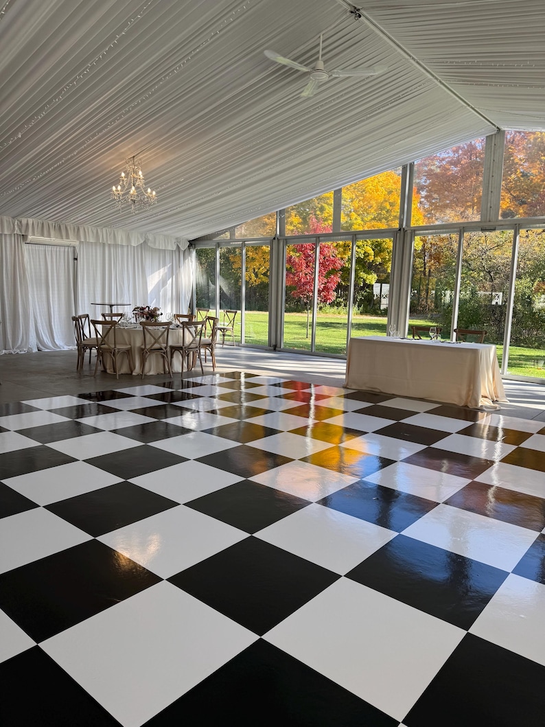Custom Checkered Dance Floor Wrap | Removable Event Flooring for ...
