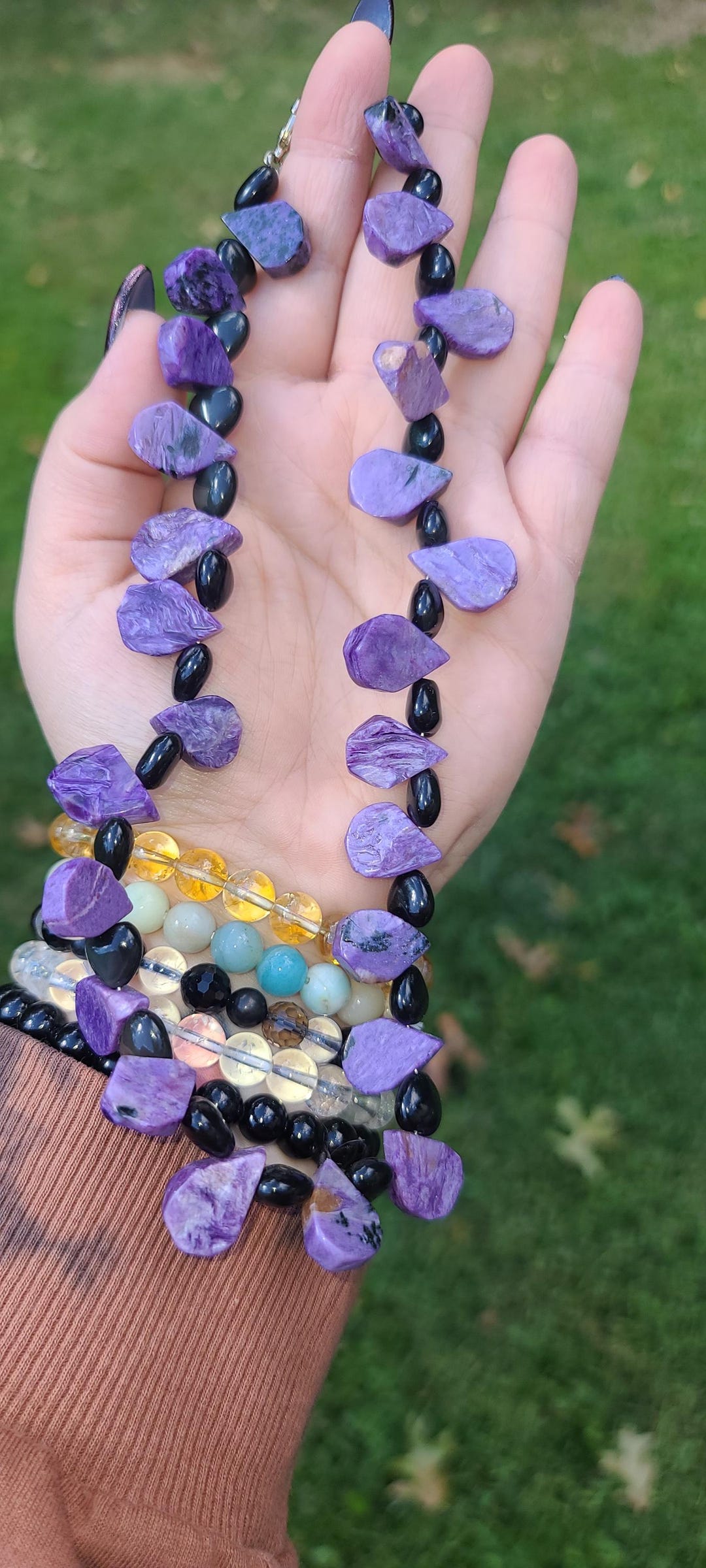 Chariote & Rainbow Obsidian - Etsy