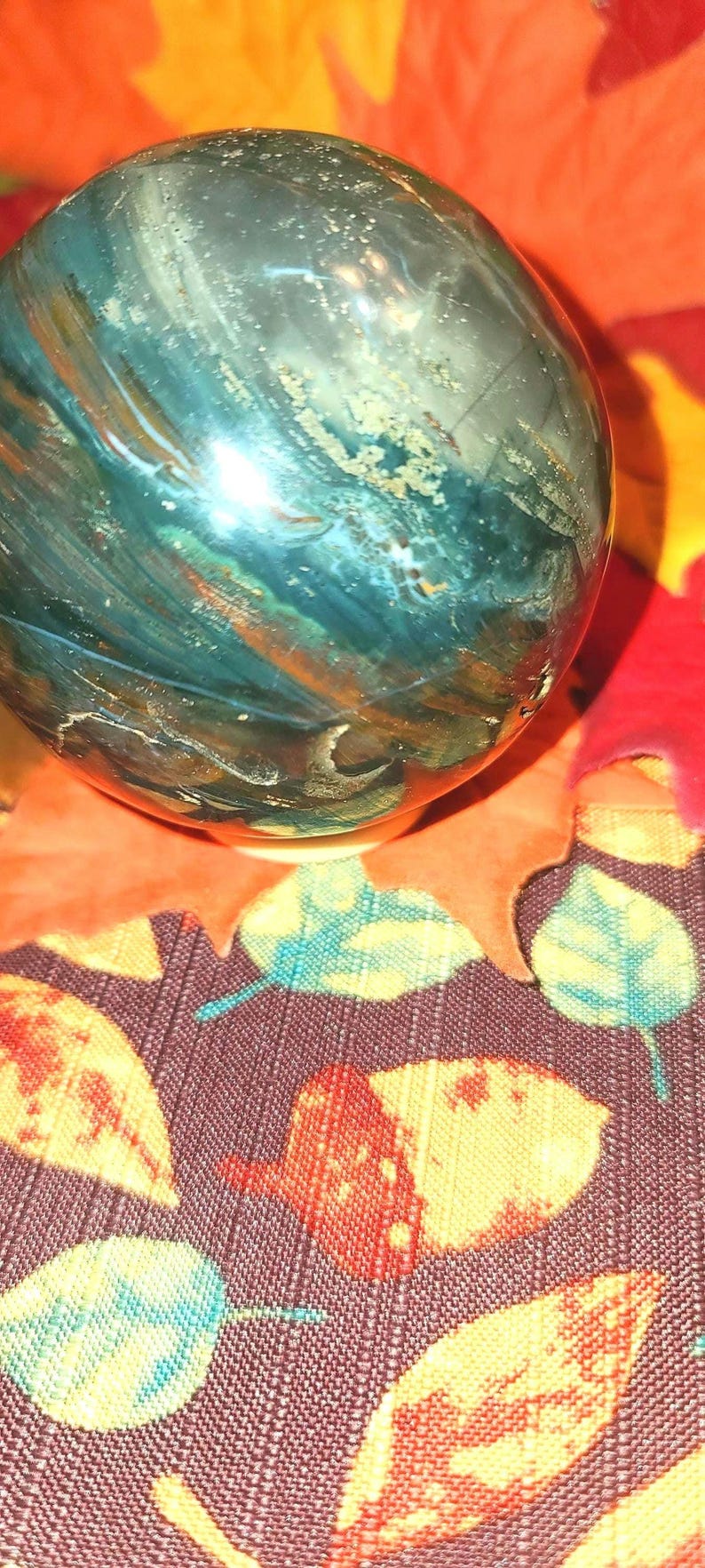 Blue Ocean Jasper Sphere - Etsy