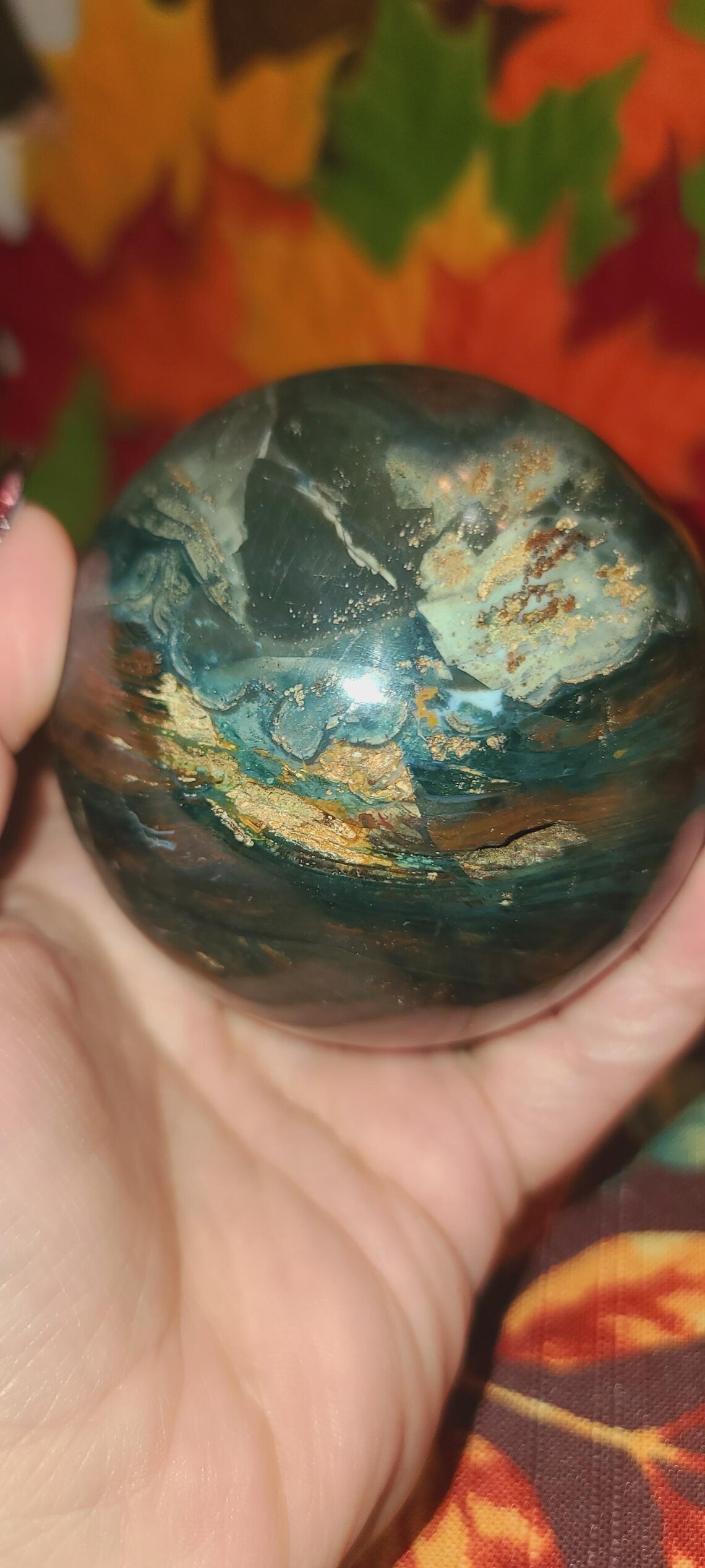Blue Ocean Jasper Sphere - Etsy