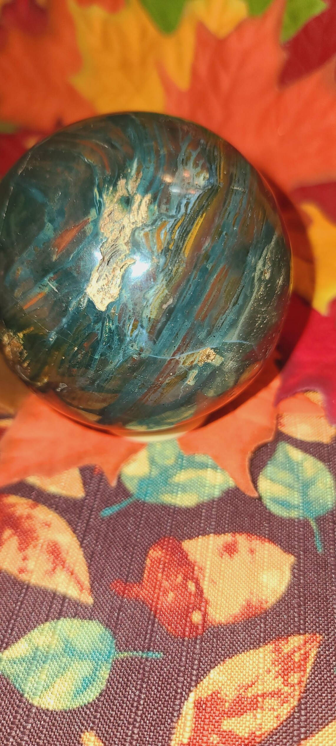 Blue Ocean Jasper Sphere - Etsy