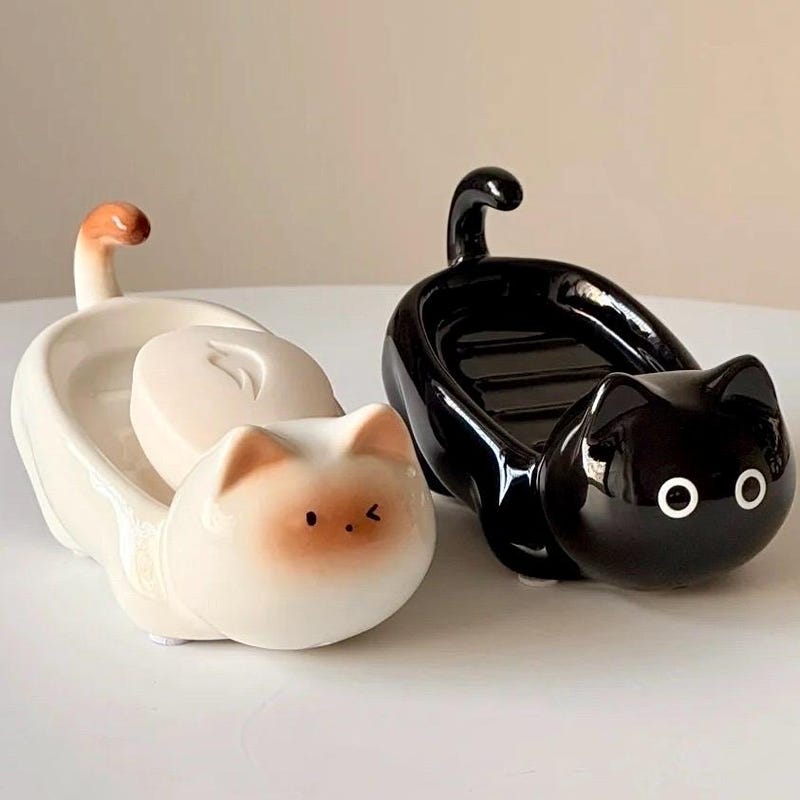Ceramic Cat Dish - Etsy