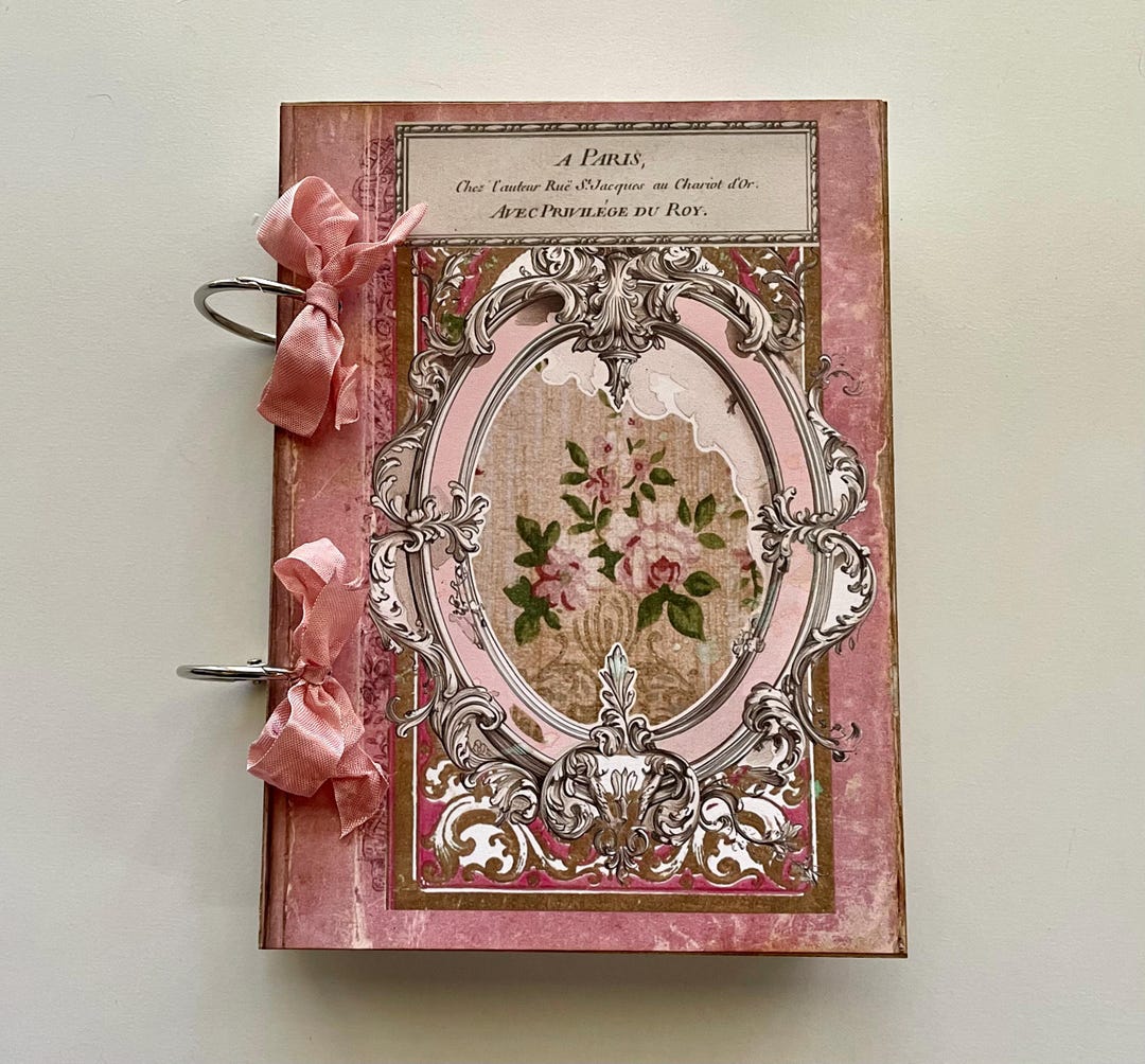 Handmade Vintage French Style Hard Cover Journal With Coffee Dyed Pages ...