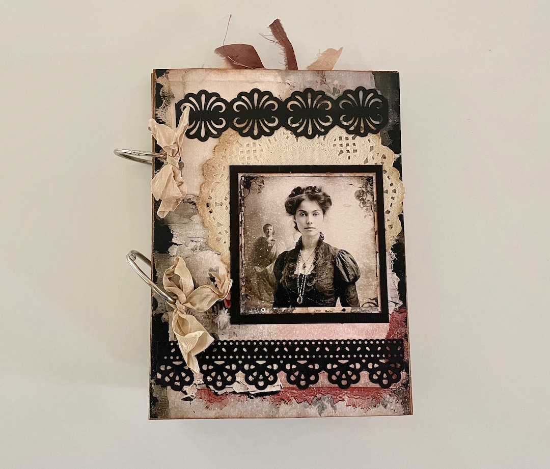 ON SALE Handmade Vinage Style Journal With Chipboard Covers, Coffee ...