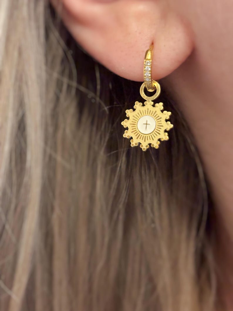 Catholic Earrings | Adoration Monstrance Earring | Eucharist ...