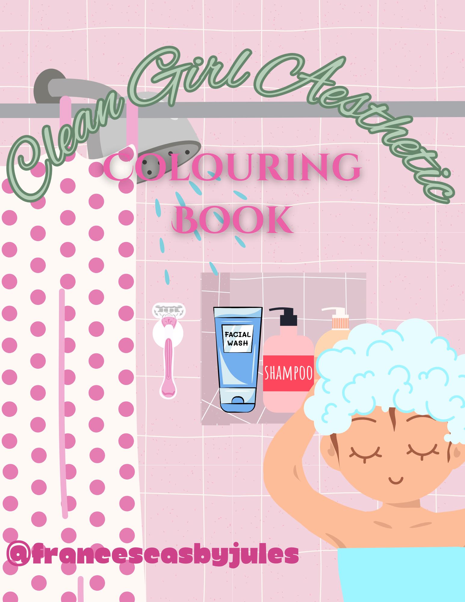 Imprimable - livre de coloriage esthétique Clean Girl - Etsy France