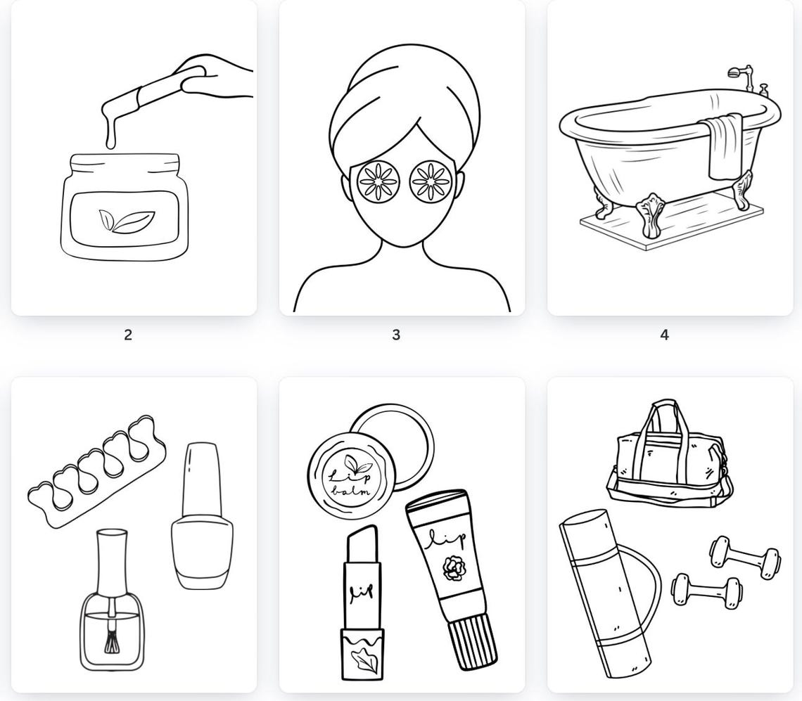 Imprimable - livre de coloriage esthétique Clean Girl - Etsy France