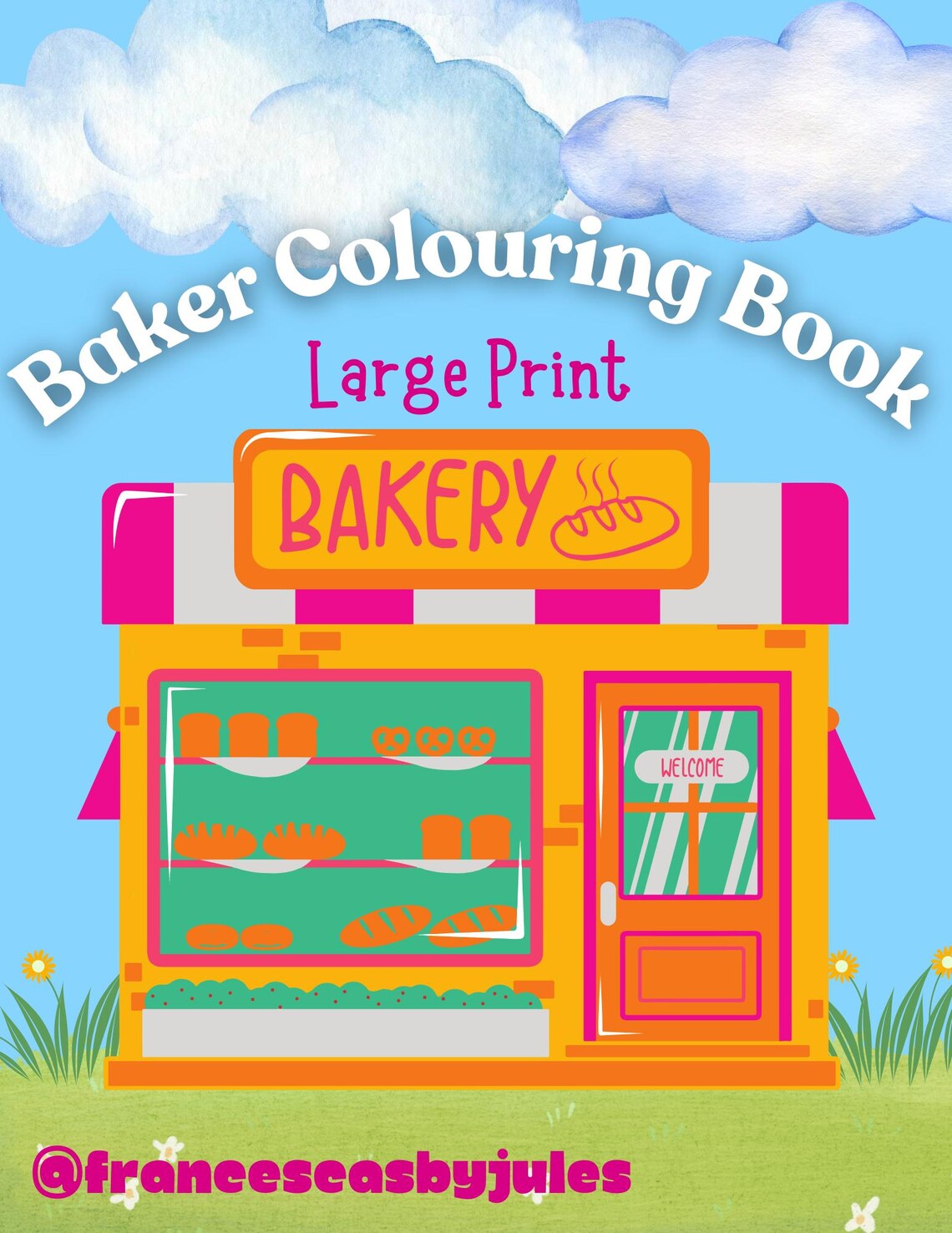 Printable - Large Print Baker Colouring Book - Etsy