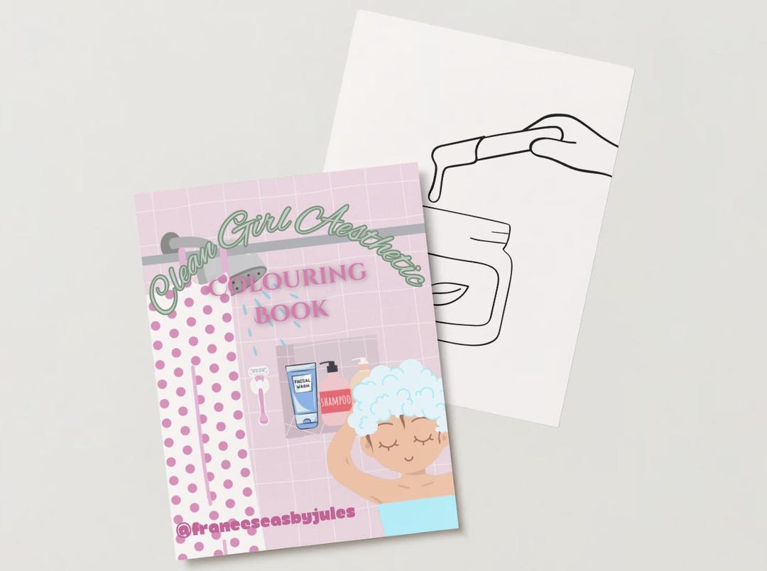 Printable - Clean Girl Aesthetic Colouring Book - Etsy