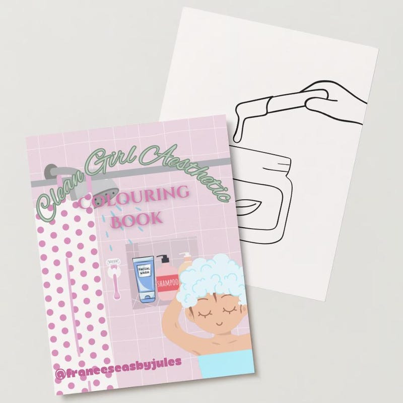 Clean girl coloring pages - Etsy France