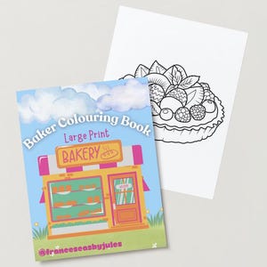 Printable - Large Print Baker Colouring Book - Etsy