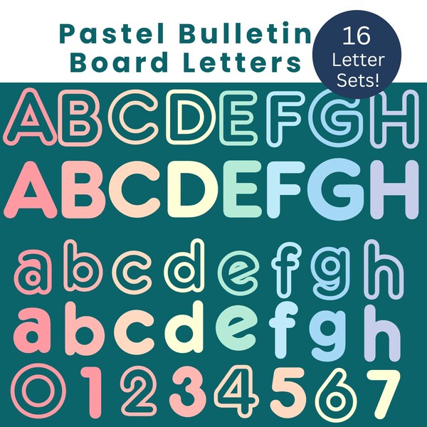 Rainbow Letters - Etsy