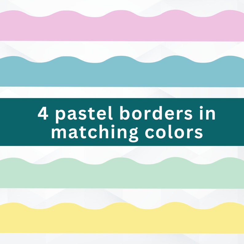 Pastel Bulletin Board Borders, Pastel Classroom Decor, Pastel Borders ...