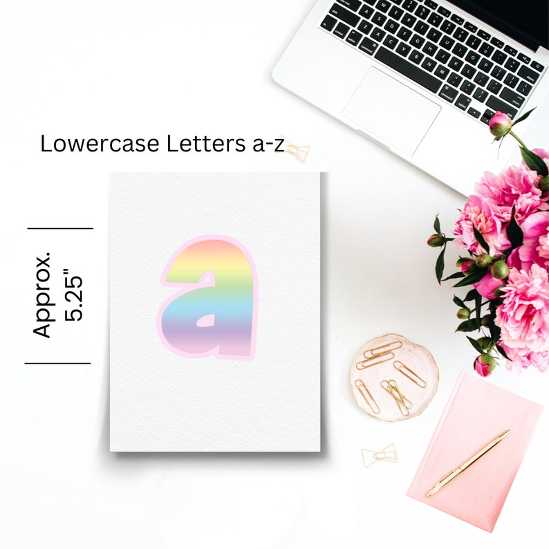 Pastel Rainbow Bulletin Board Letters, Rainbow A-Z Bulletin Board ...