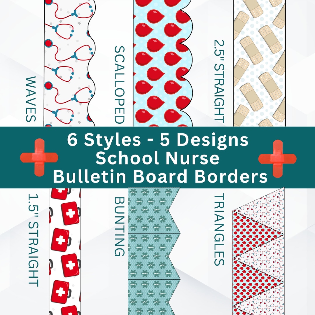 School Nurse Bulletin Board Border, Nurse Bulletin Board Border, Health ...
