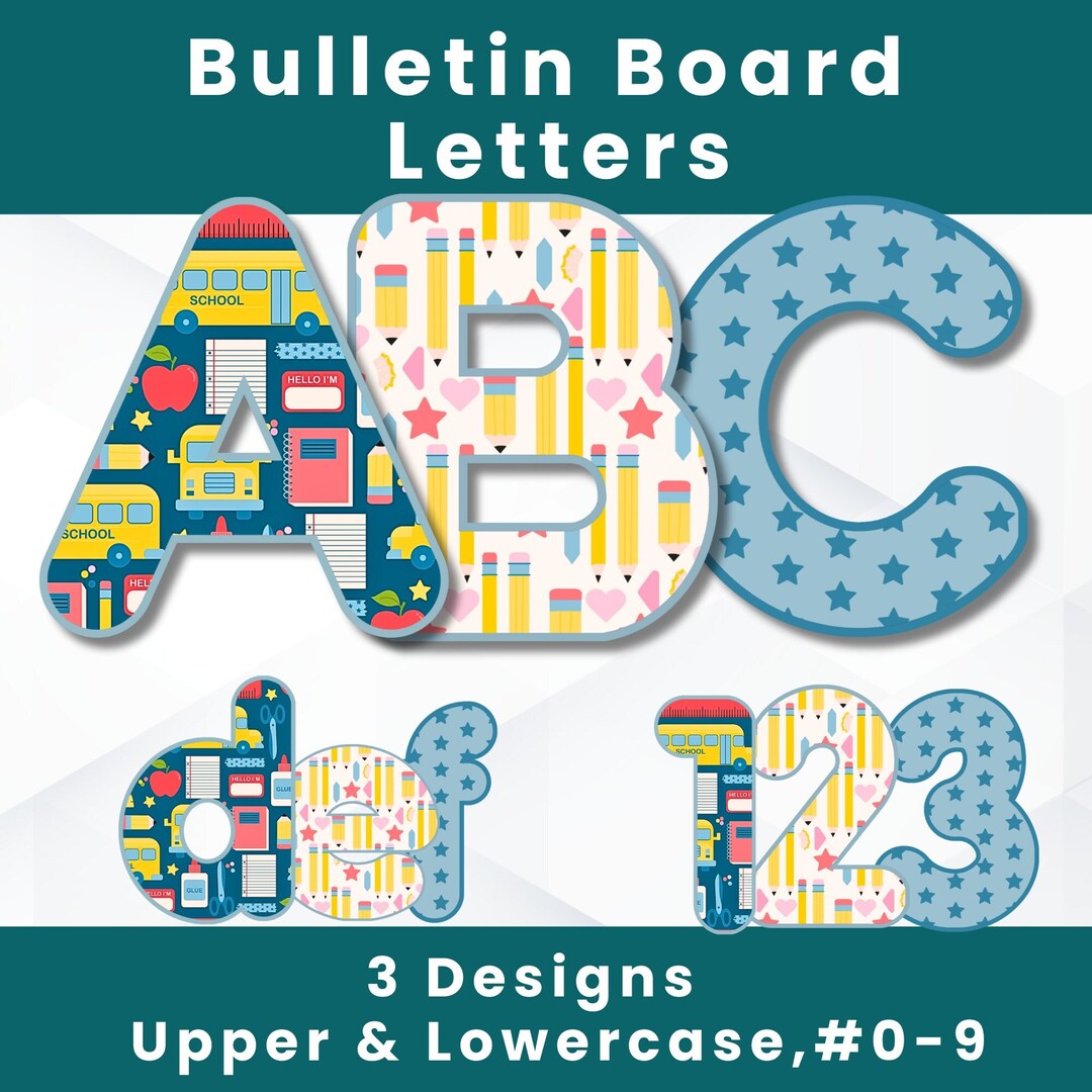 Back-to-school Bulletin Board Letters, Classroom Decor, A-Z Bulletin ...