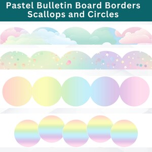 Pastel Bulletin Board Borders, Pastel Classroom Decor, Pastel Borders ...