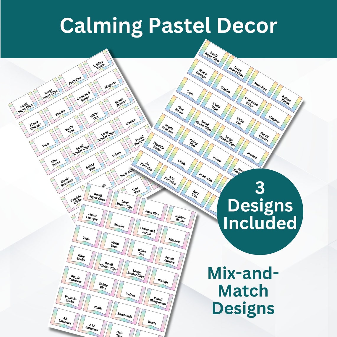 Teacher Toolbox Editable Labels, Pastel Design Editable Labels, Pastel ...