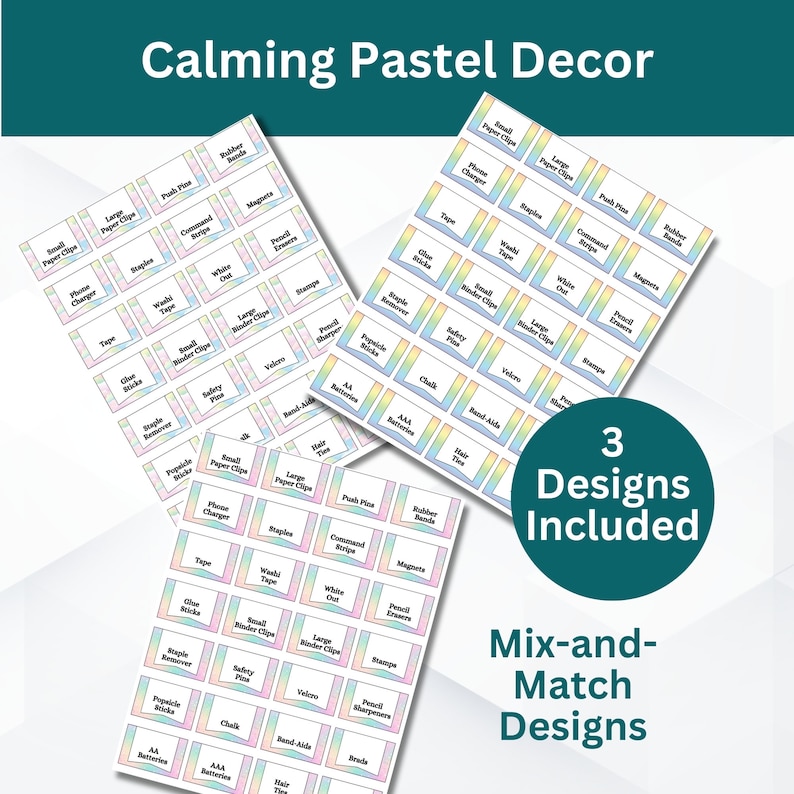 Teacher Toolbox Editable Labels, Pastel Design Editable Labels, Pastel ...