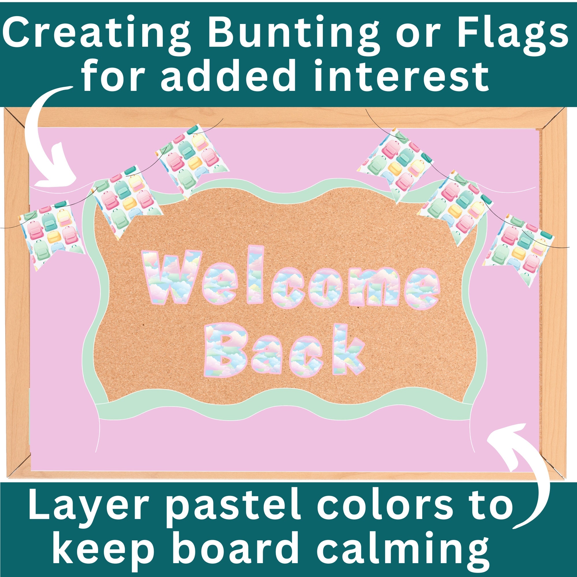 Pastel Bulletin Board Borders, Pastel Classroom Decor, Pastel Borders ...