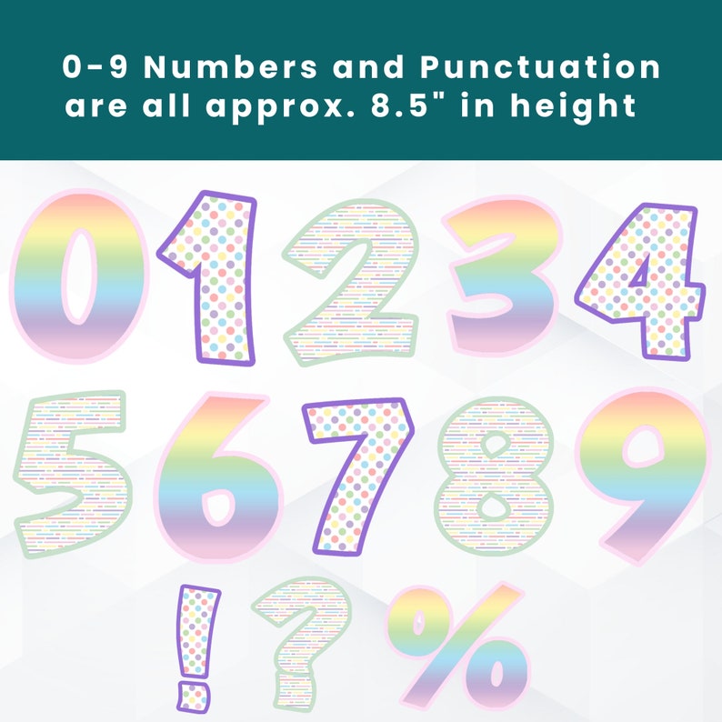 Pastel Rainbow Bulletin Board Letters, Rainbow A-Z Bulletin Board ...