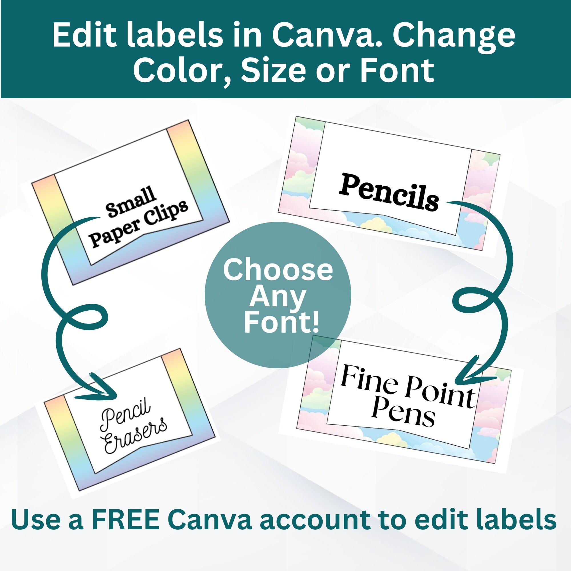 Teacher Toolbox Editable Labels, Pastel Design Editable Labels, Pastel ...