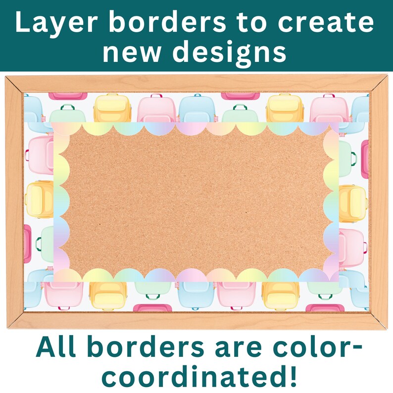 Pastel Bulletin Board Borders, Pastel Classroom Decor, Pastel Borders ...