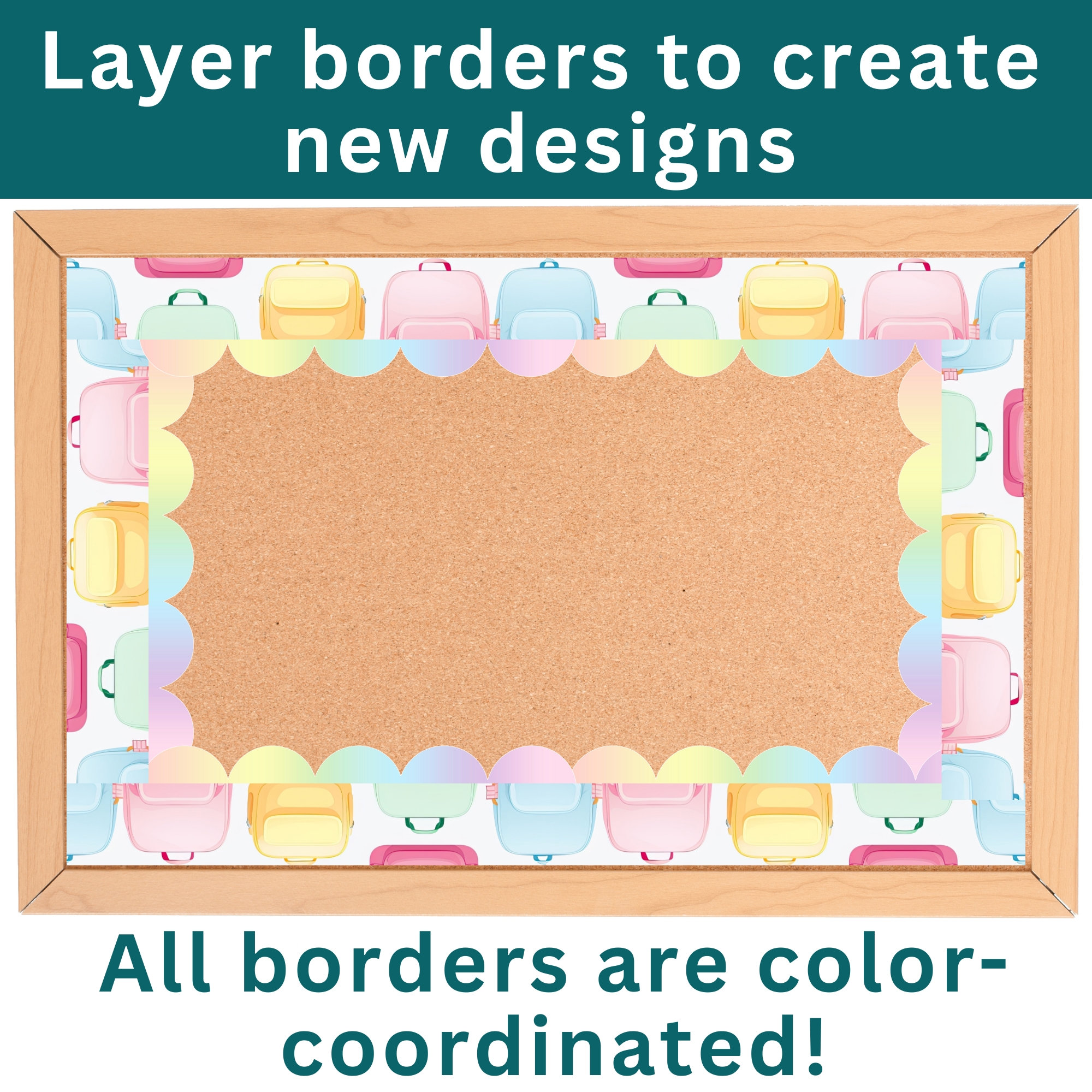 Pastel Bulletin Board Borders, Pastel Classroom Decor, Pastel Borders ...