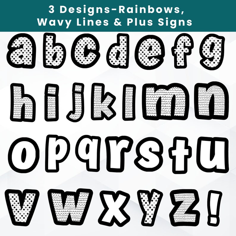 Black and White Classroom Decor, Printable Black and White Bulletin ...