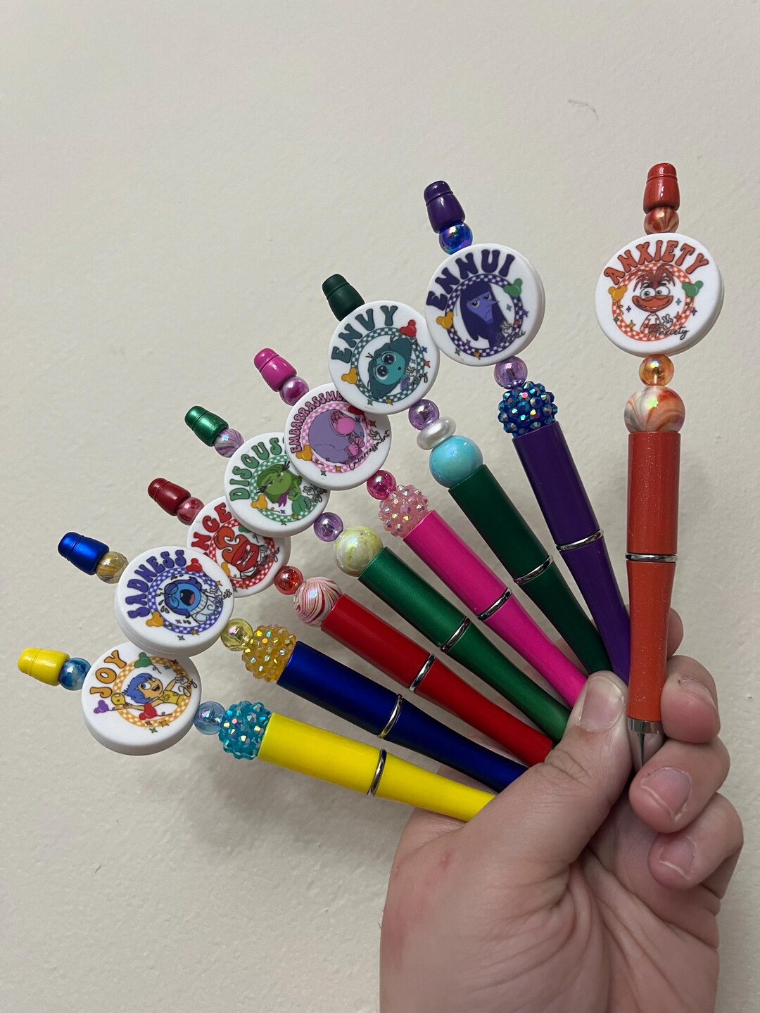 Inside Out/emotions Theme Pens 2 - Etsy