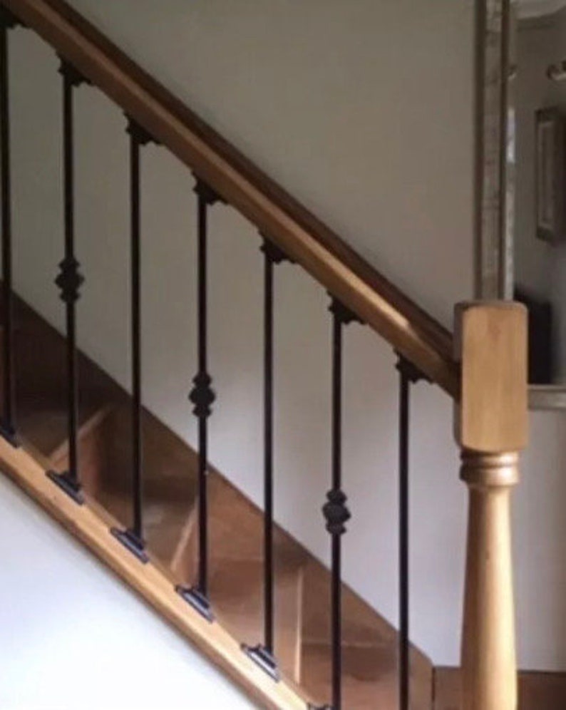 Solid Wrought Iron Metal Collar Knuckle Stair Baluster Spindle 1m Long ...