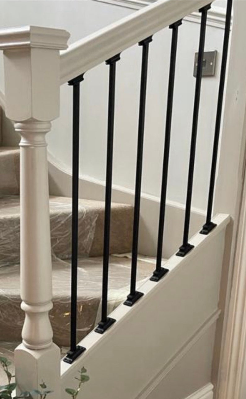 1 X Solid Wrought Iron Metal Stair Baluster Spindle 1m Long X 12mm ...
