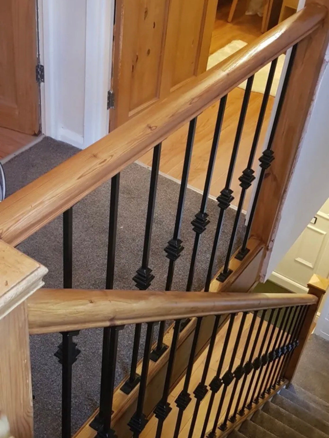 Solid Wrought Iron Metal Collar Knuckle Stair Baluster Spindle 1m Long ...