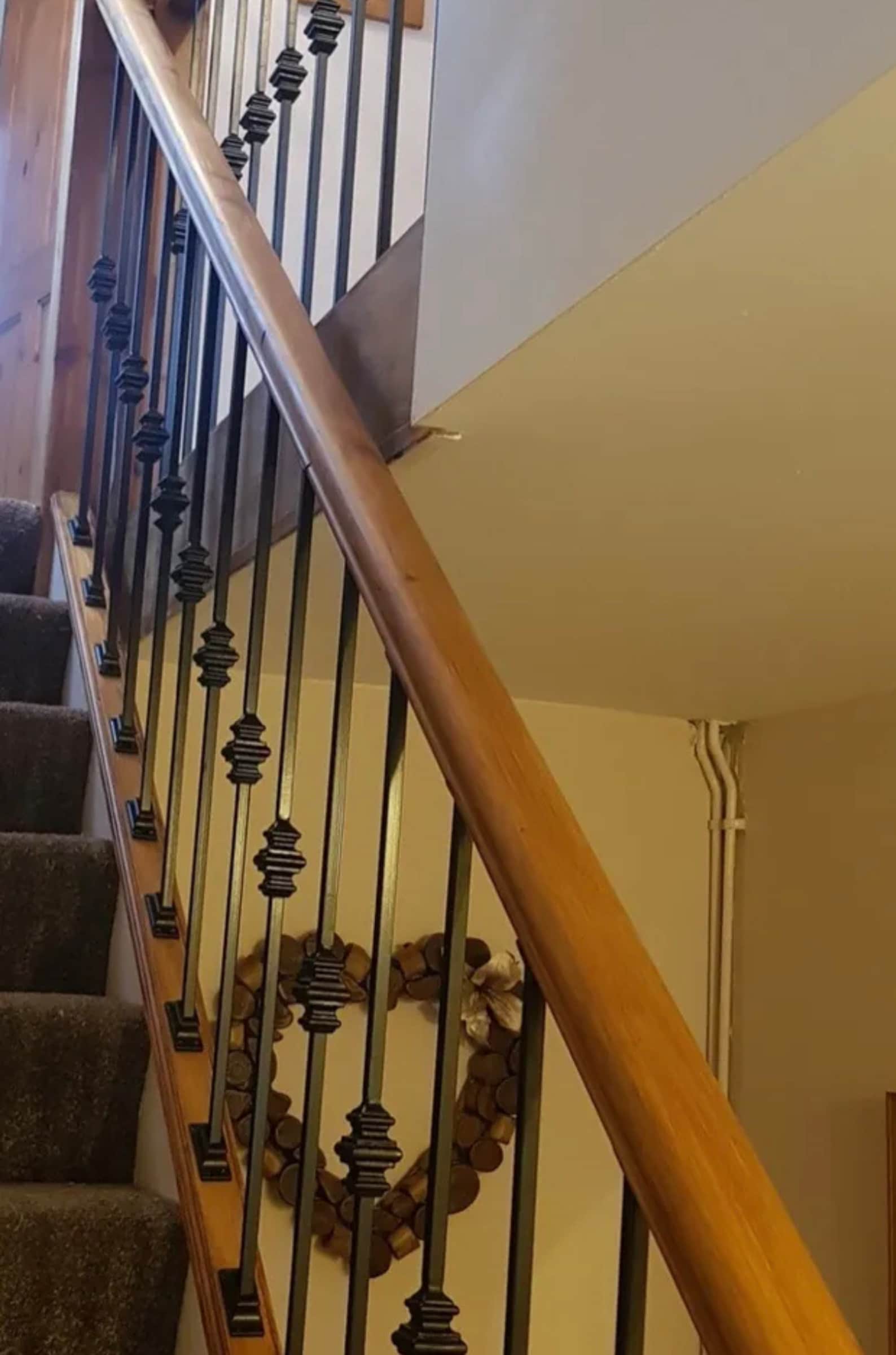 Solid Wrought Iron Metal Collar Knuckle Stair Baluster Spindle 1m Long ...