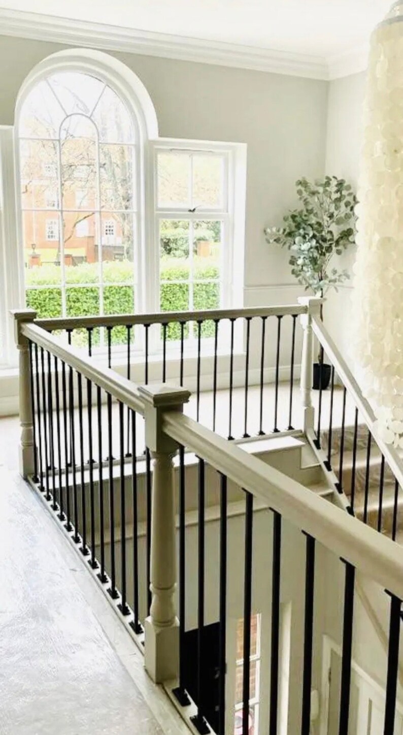 1 X Solid Wrought Iron Metal Stair Baluster Spindle 1m Long X 12mm ...