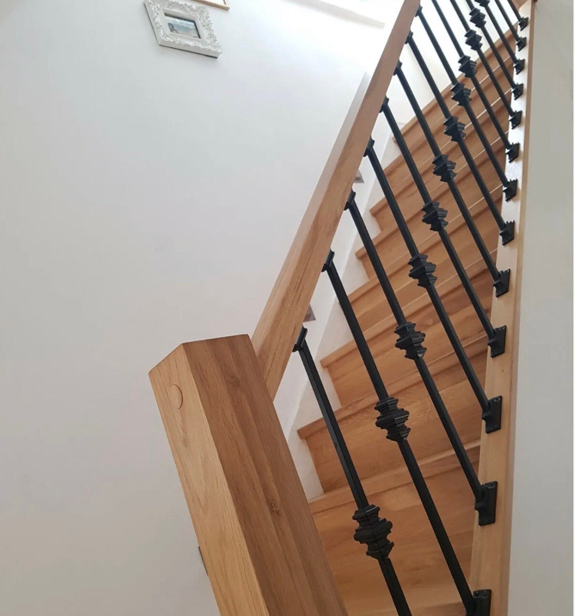 Solid Wrought Iron Metal Collar Knuckle Stair Baluster Spindle 1m Long ...