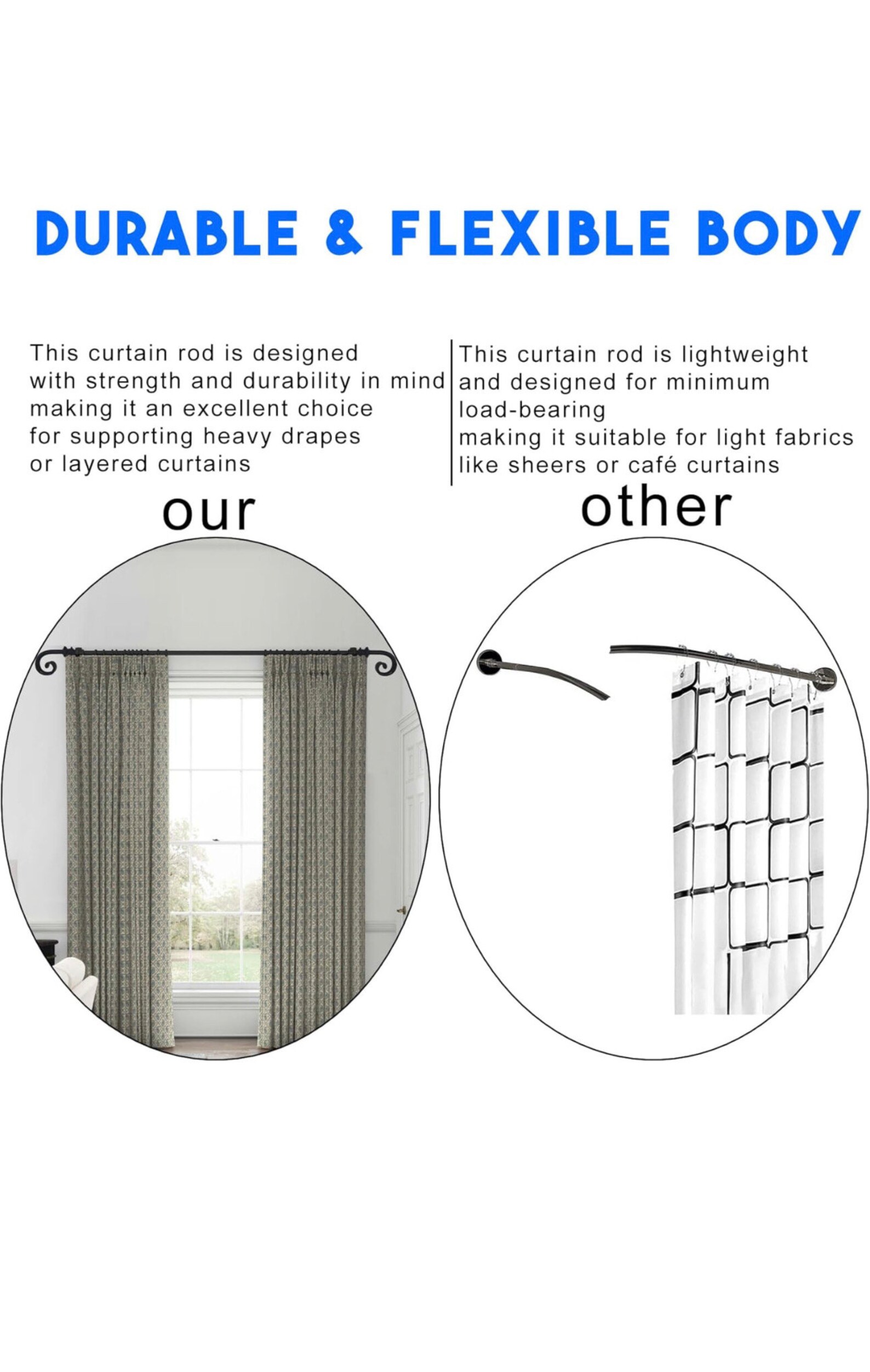 Hand Forged Sheperds Crook Scroll End Wrought Iron Curtain Pole Set. - Etsy